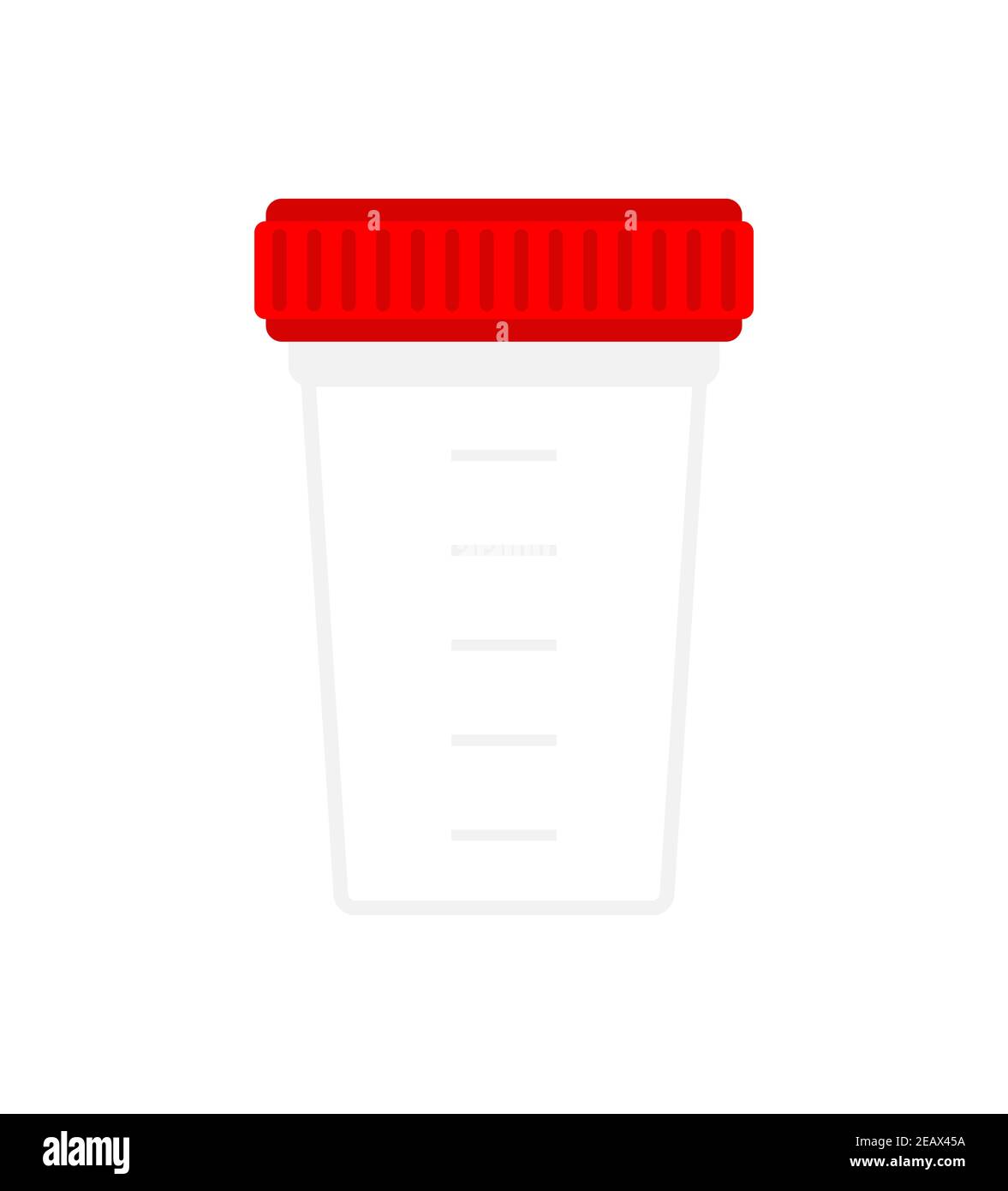 Plastic jar for analysis. Feces and urine collection container Stock ...