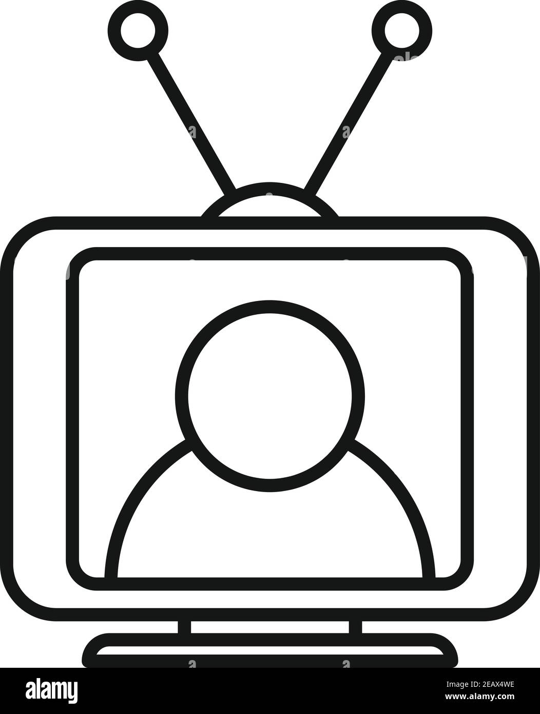 Speaker tv set icon, outline style Stock Vector Image & Art - Alamy