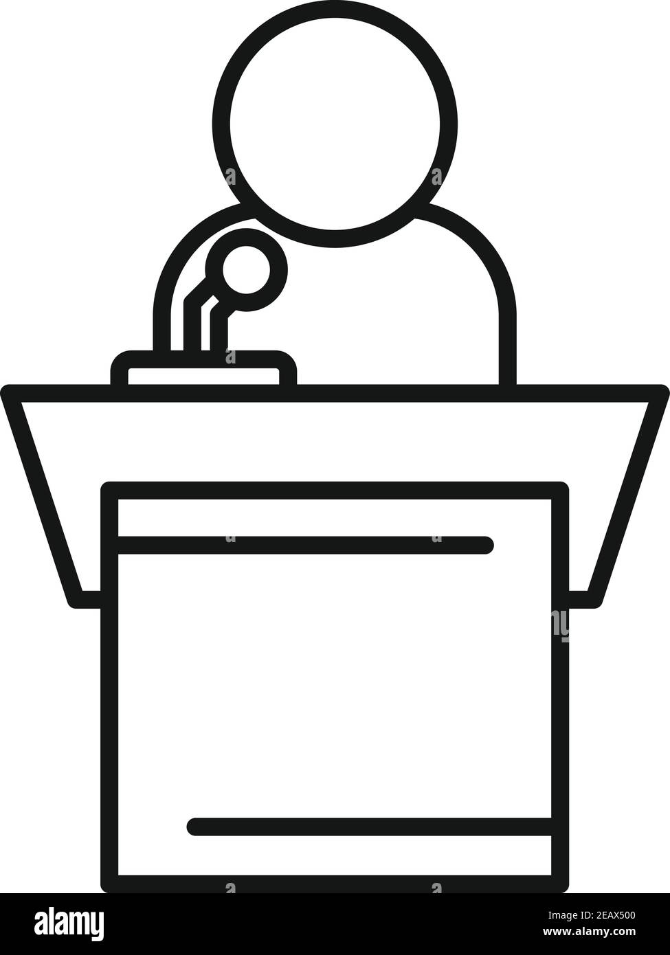 Black and white man line vote Cut Out Stock Images & Pictures - Alamy