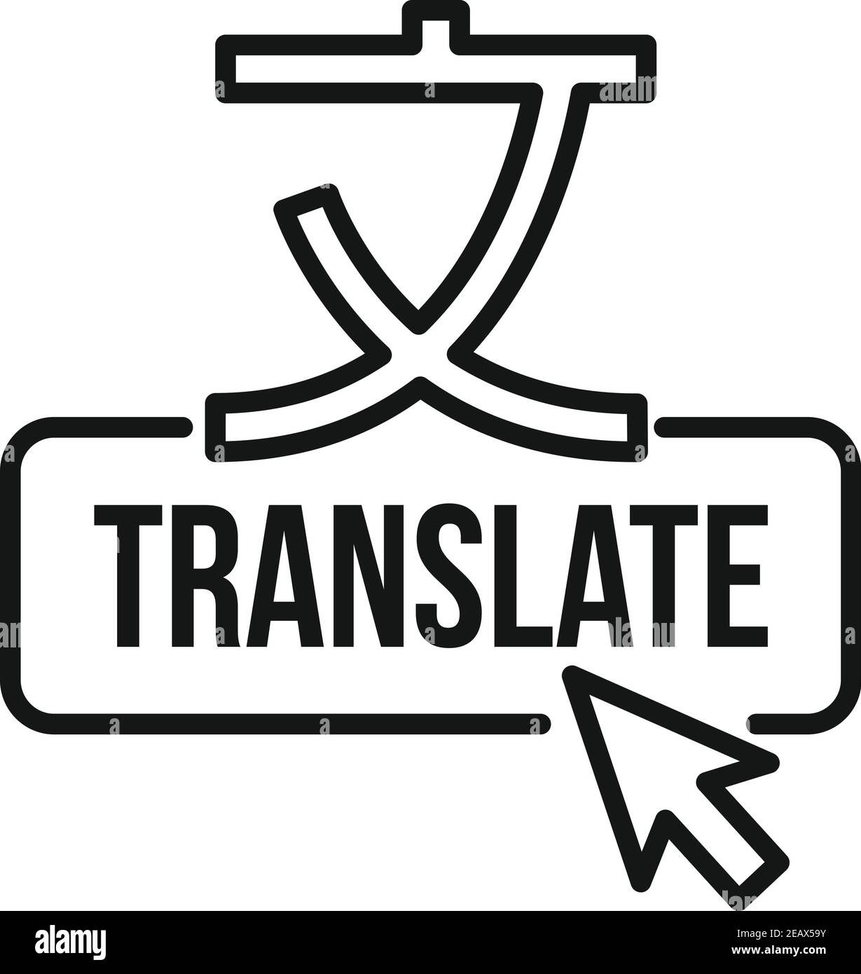 Online translate icon, outline style Stock Vector Image & Art - Alamy