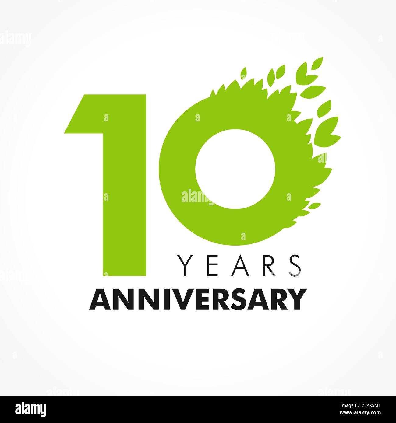 10 years anniversary green Stock Vector Images - Alamy