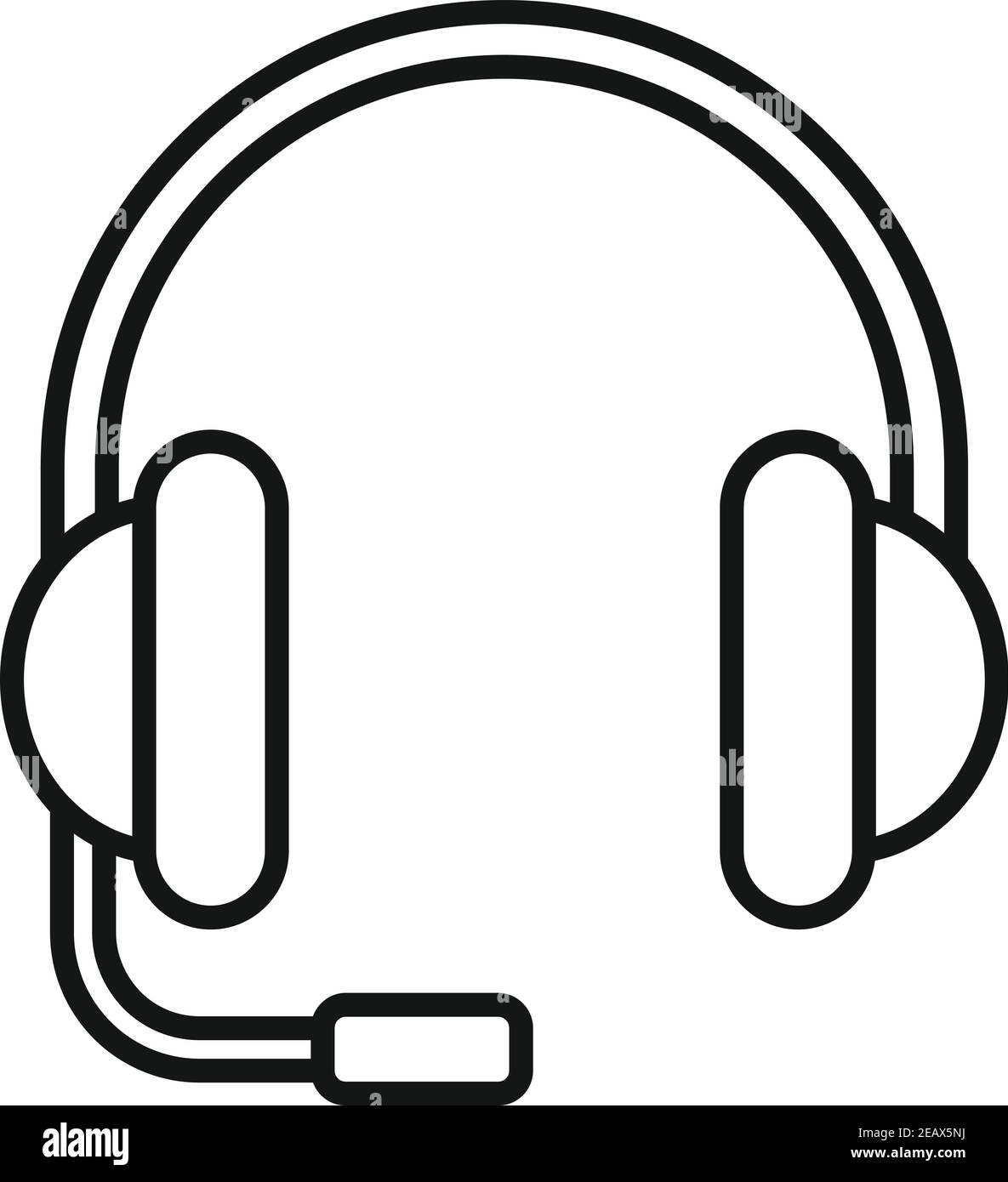 Headset icon, outline style Stock Vector Image & Art - Alamy