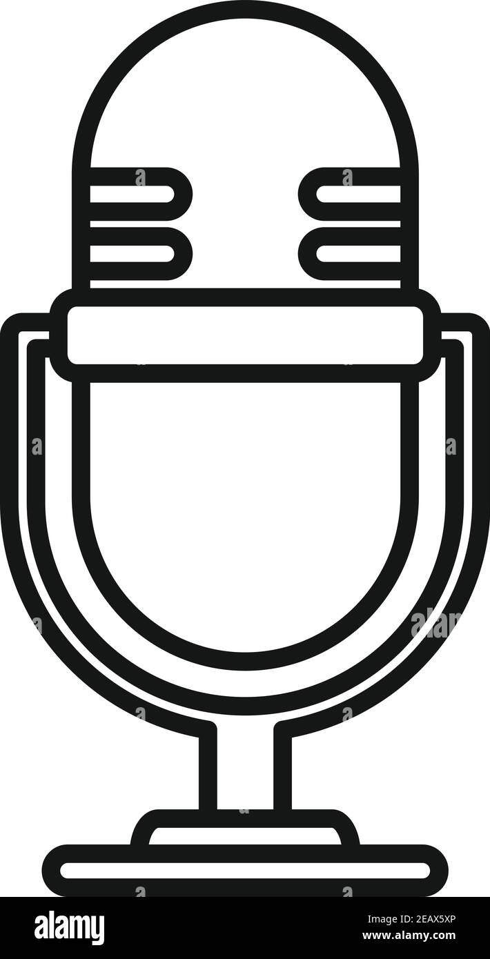 Studio microphone icon, outline style Stock Vector Image & Art - Alamy