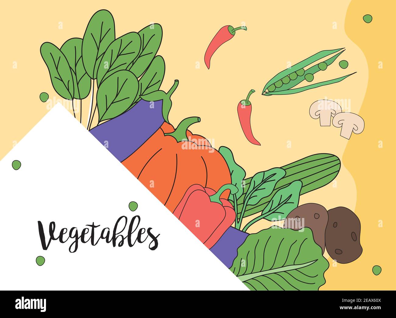 vegetables icon group design, food organic and healthy theme Vector ...