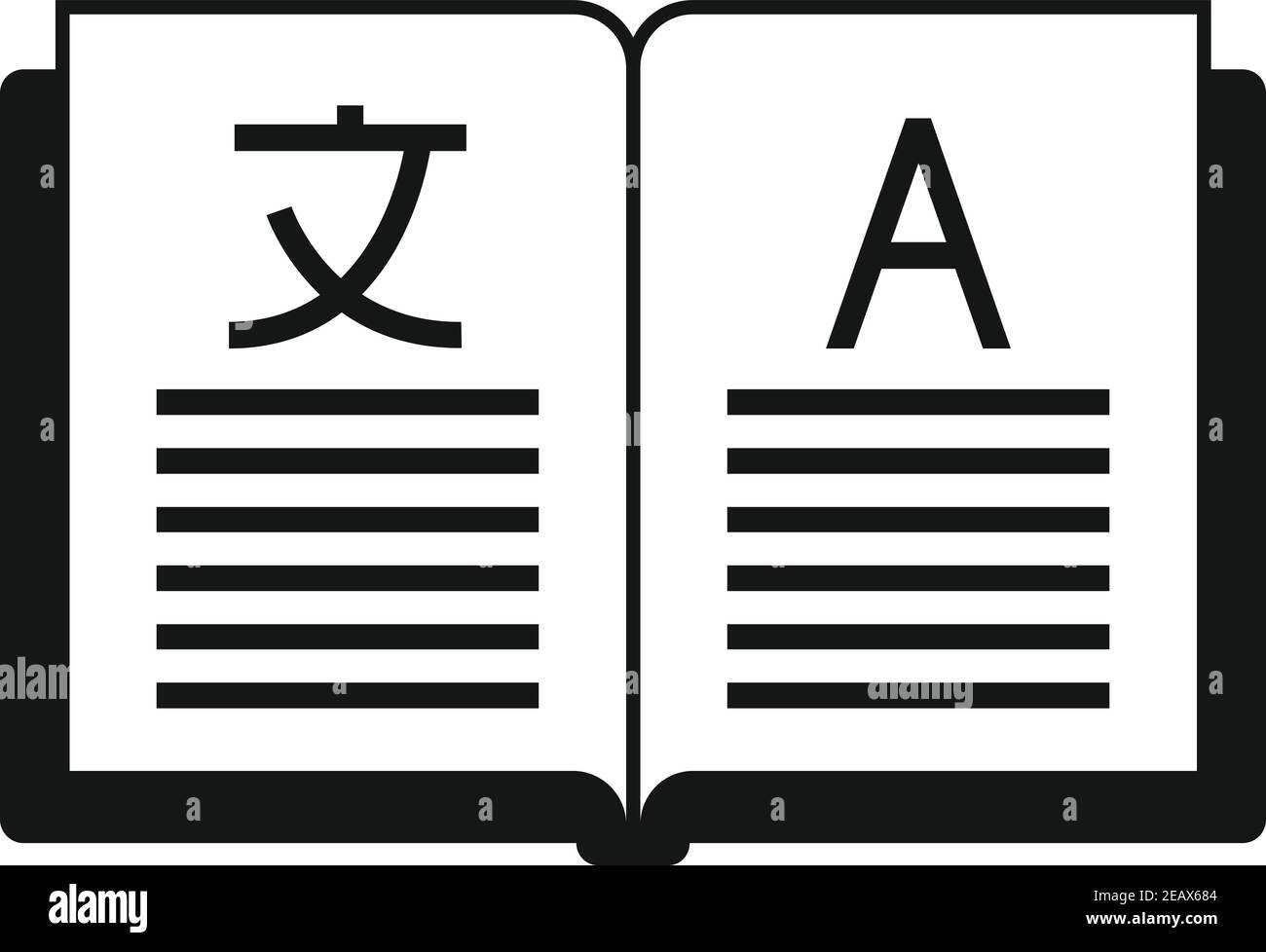 Open book translator icon, simple style Stock Vector Image & Art - Alamy