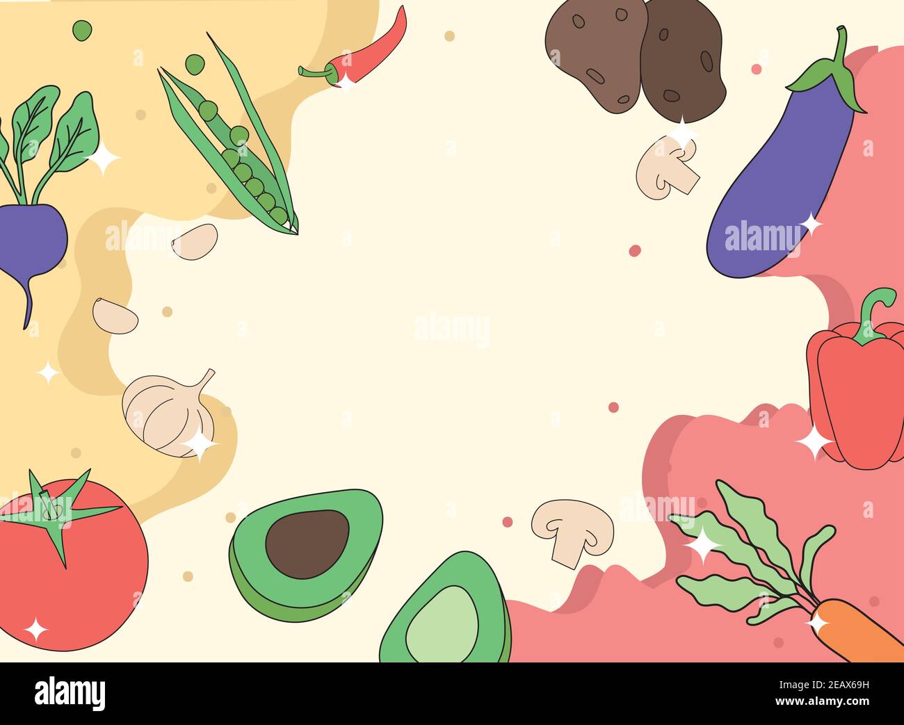 vegetables icon bundle design, food organic and healthy theme Vector ...