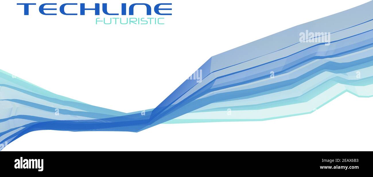 Blue abstract blend tech line on a white. Futuristic vector graphics ...