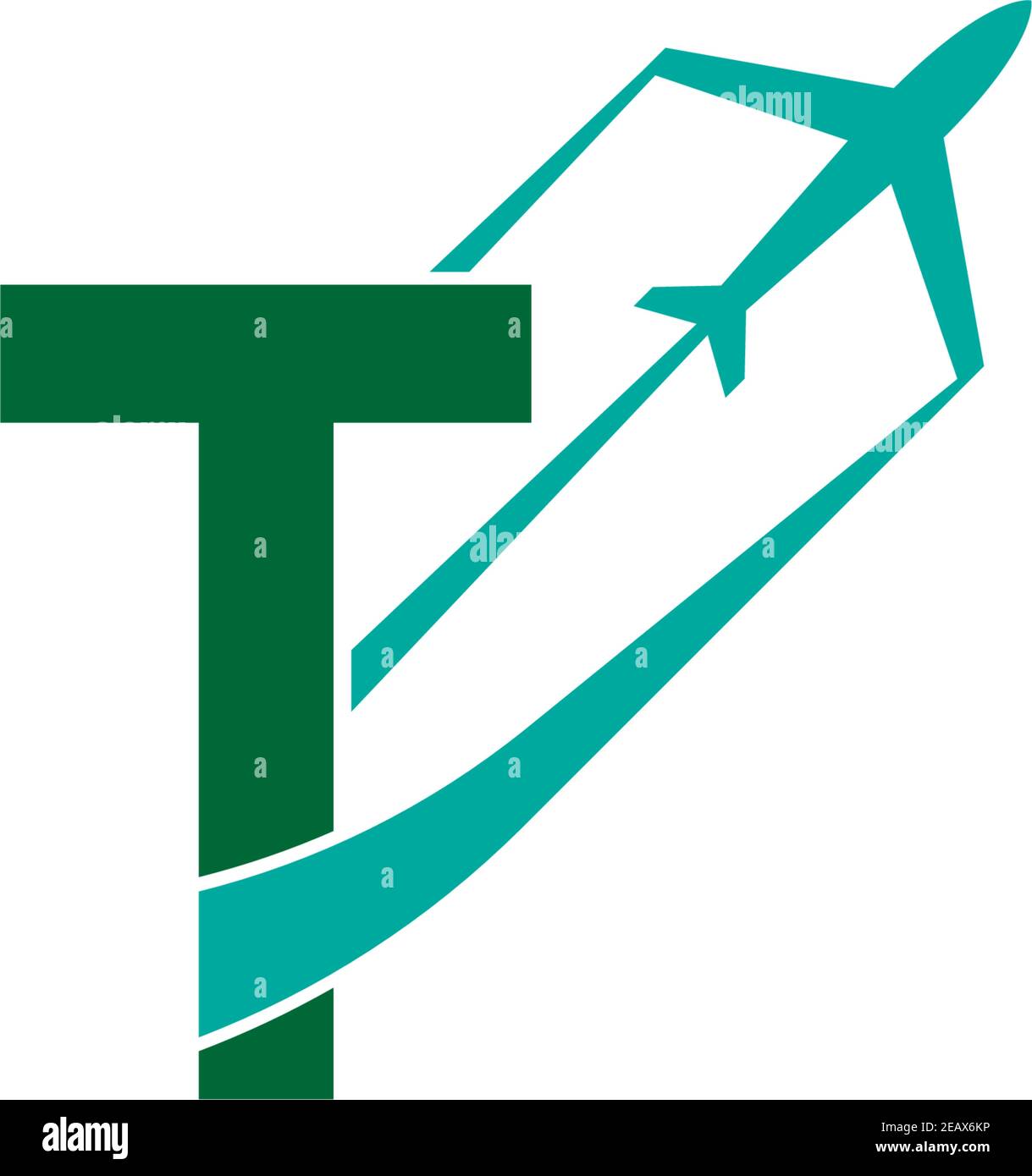 Letter T with plane logo icon design vector illustration Stock Vector ...