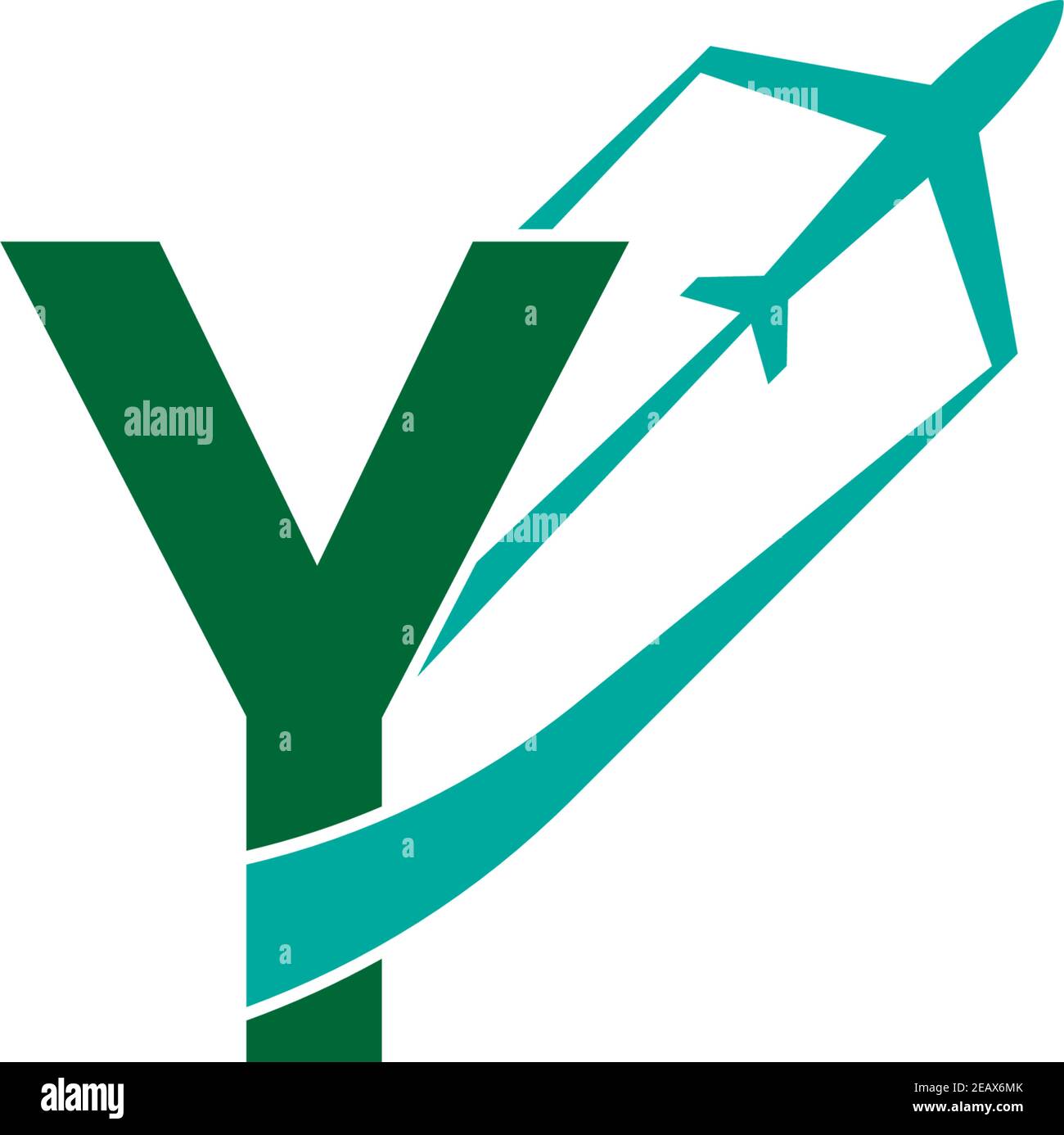 Letter Y with plane logo icon design vector illustration Stock Vector ...