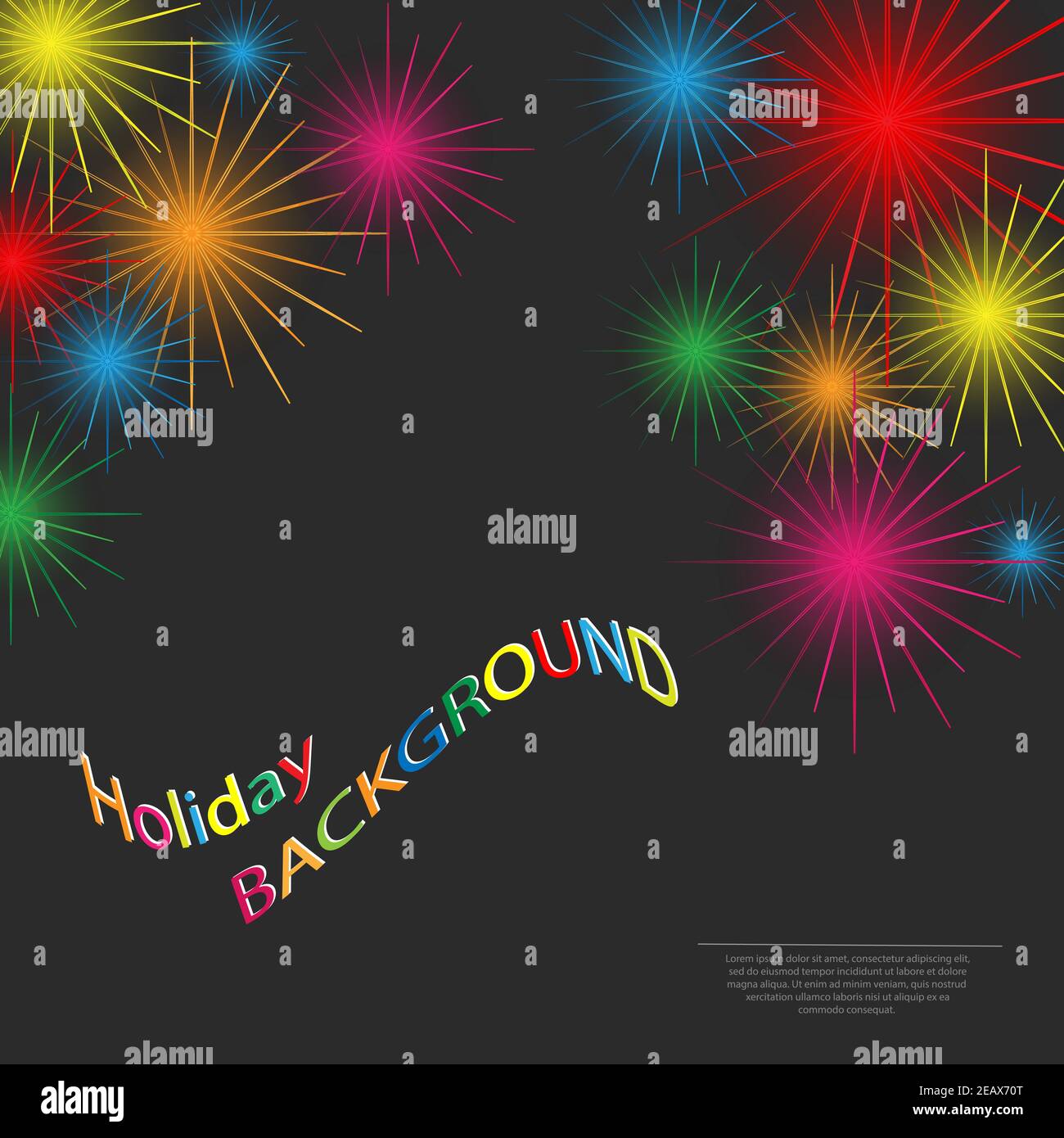 Festive background with fireworks for decoration of greetings, banners ...