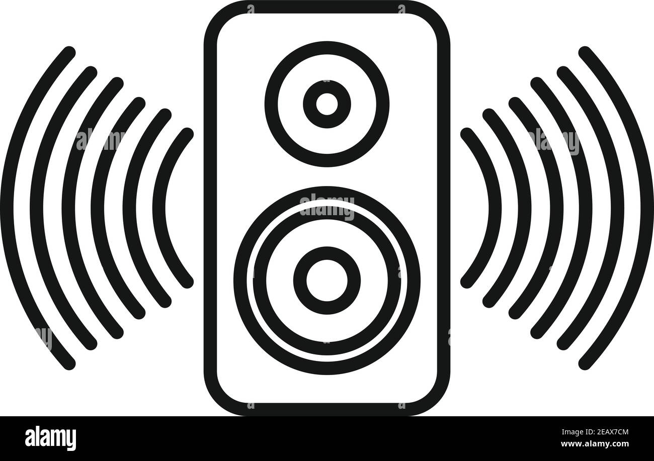 Speaker icon, outline style Stock Vector Image & Art - Alamy