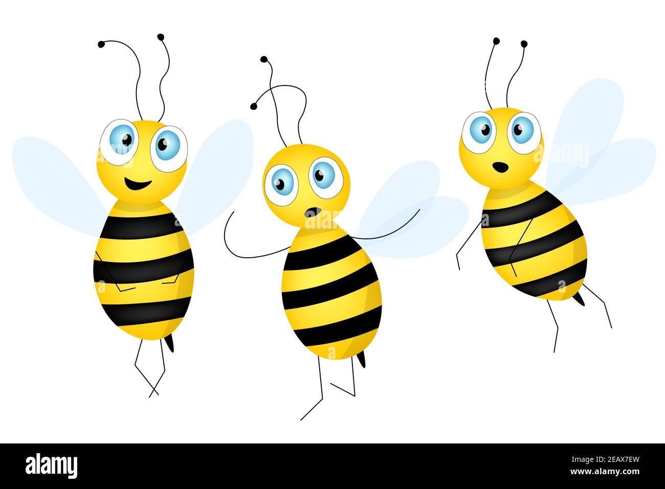 Cartoon Honey Bee Vs Wasp