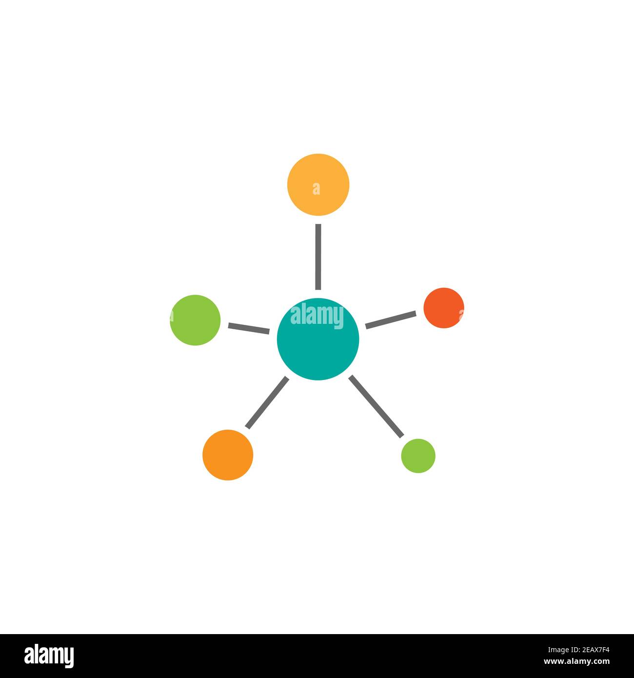 Hub network connection icon isolated on white. Tech or technology logo ...