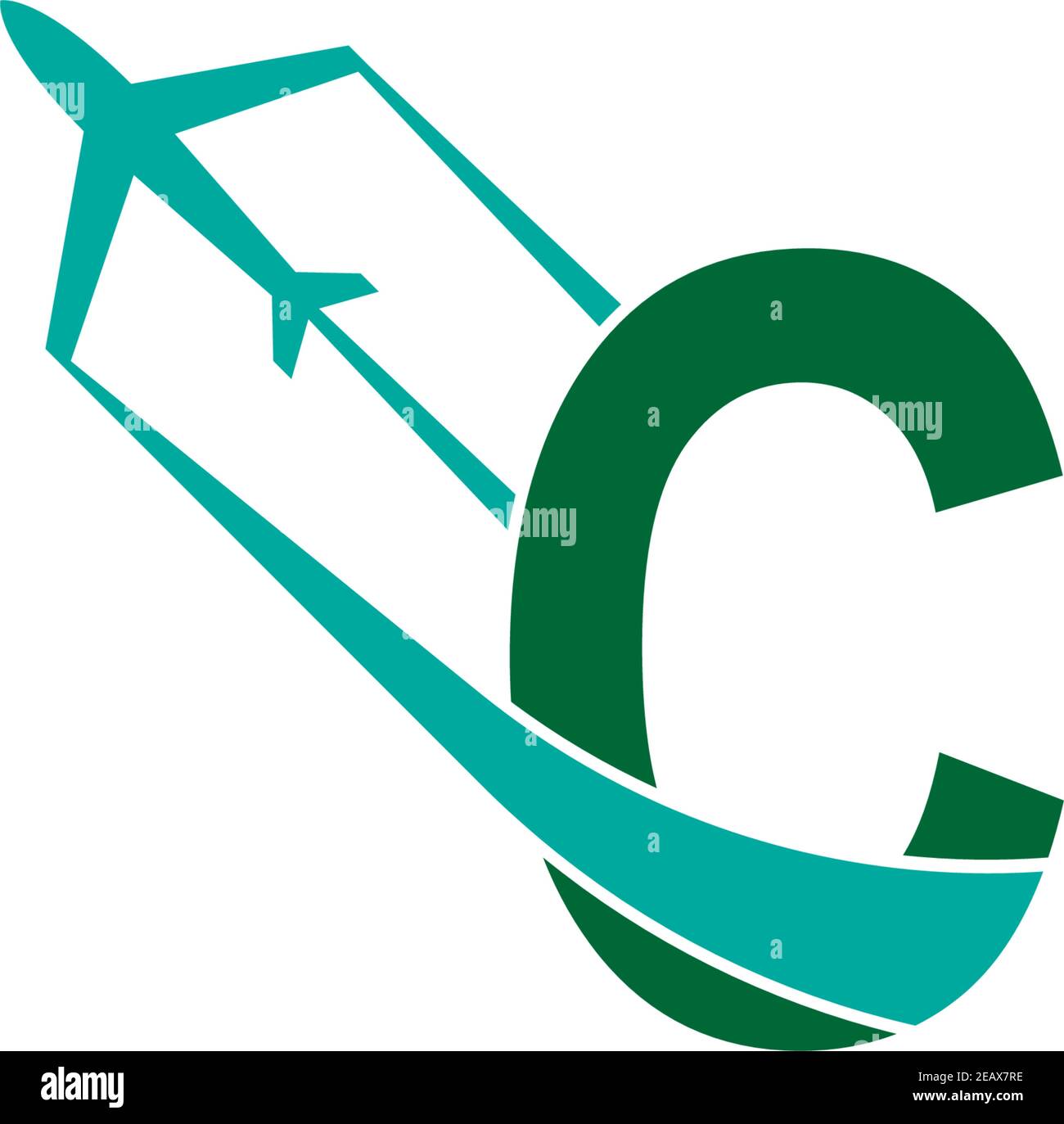 Letter C with plane logo icon design vector illustration Stock Vector ...