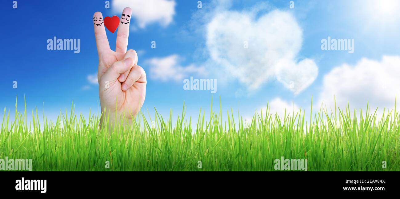 Concept of human emotions, love, relations and romantic holidays. 3d ...