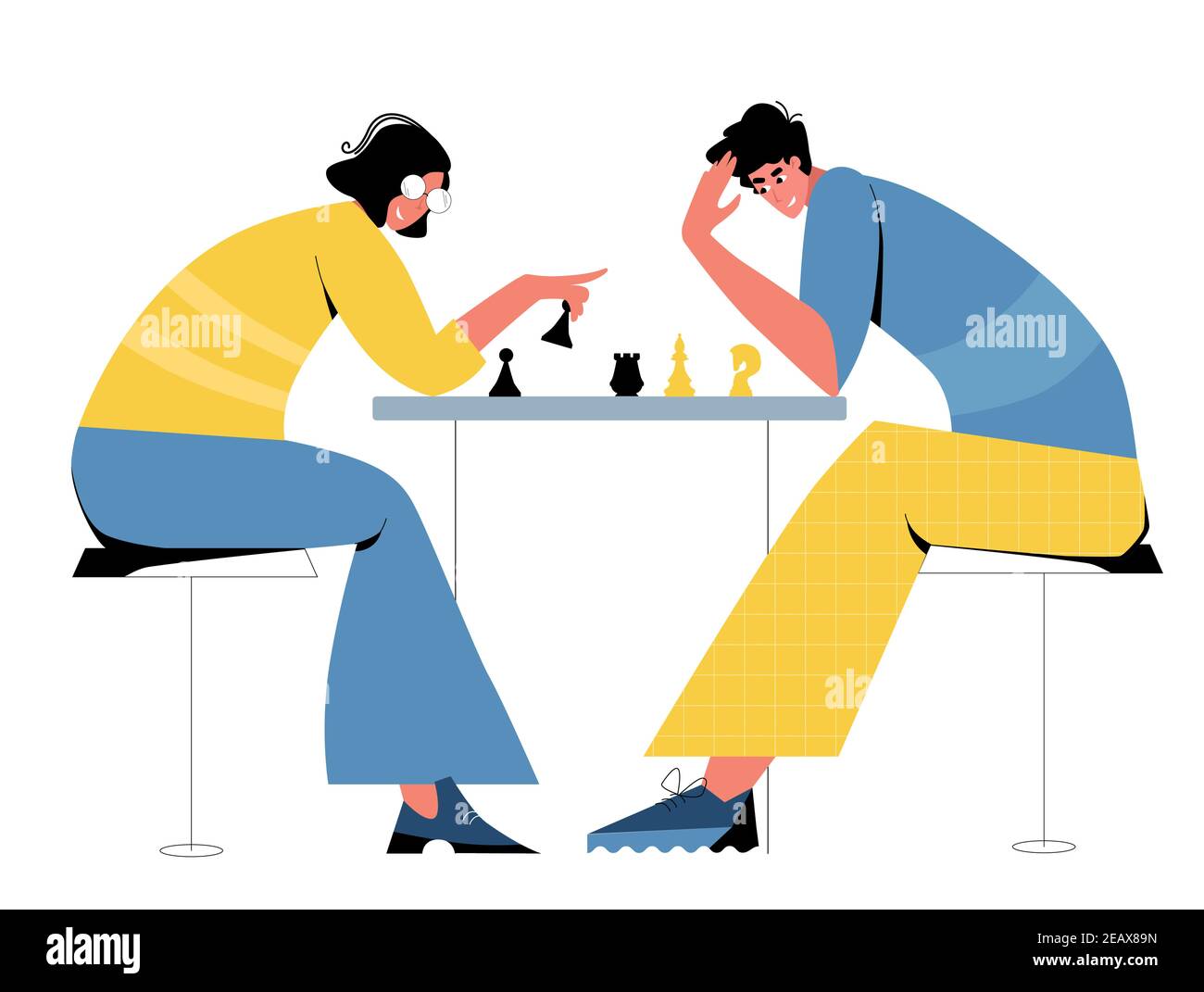 Human chess pieces Stock Vector Images - Alamy