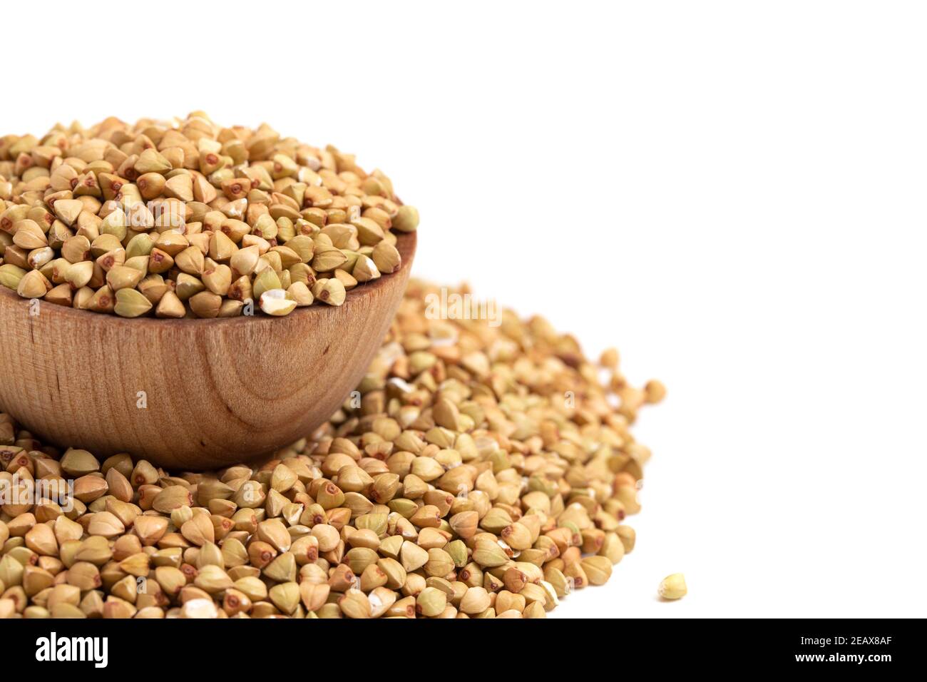 Buckwheat Grain Isolated on a White Background Stock Photo - Alamy