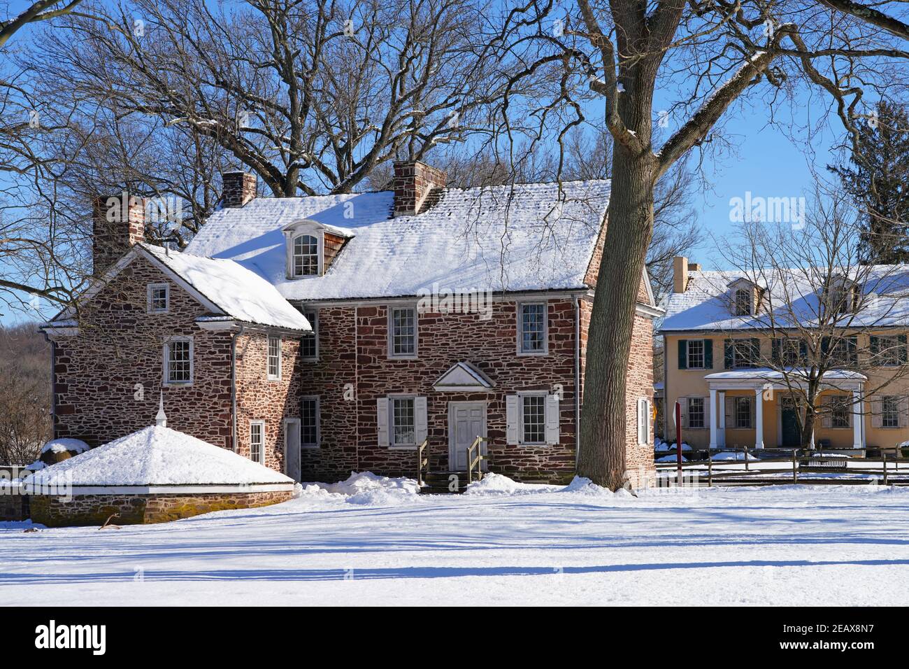 WASHINGTON CROSSING, PA –8 FEB 2021- Winter view of the Washington ...