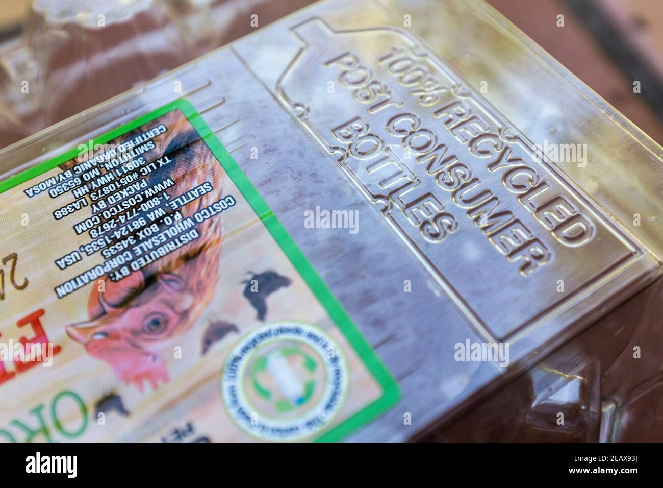A close up of a transparent Egg container from Costco Wholesale ...