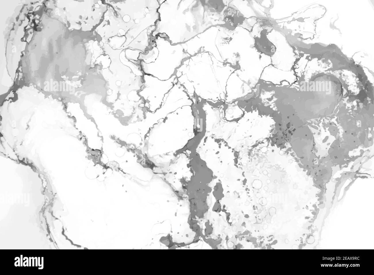 Grayscale liquid ink, abstract background on white Stock Vector Image ...