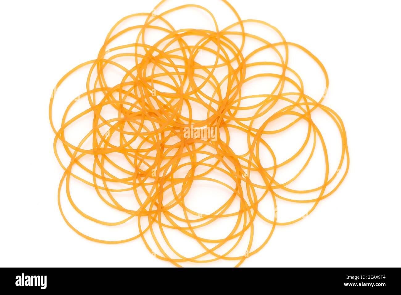 stack of brown rubber bands isolated on white background Stock Photo ...
