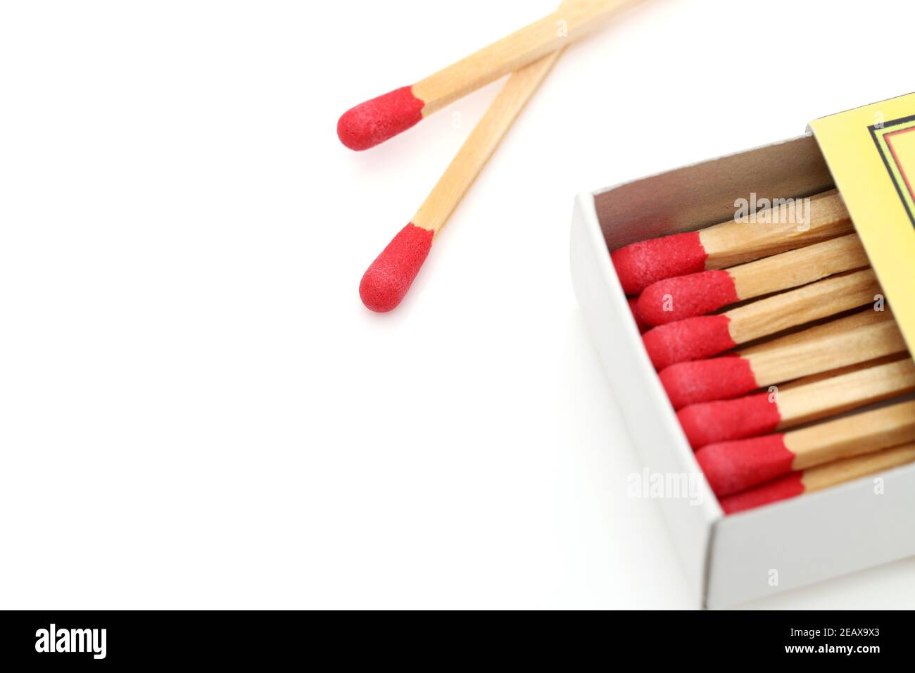 Box of matches isolated on white background Stock Photo - Alamy