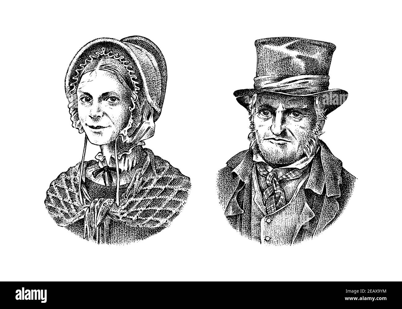 Old victorian man engraving hi-res stock photography and images - Alamy