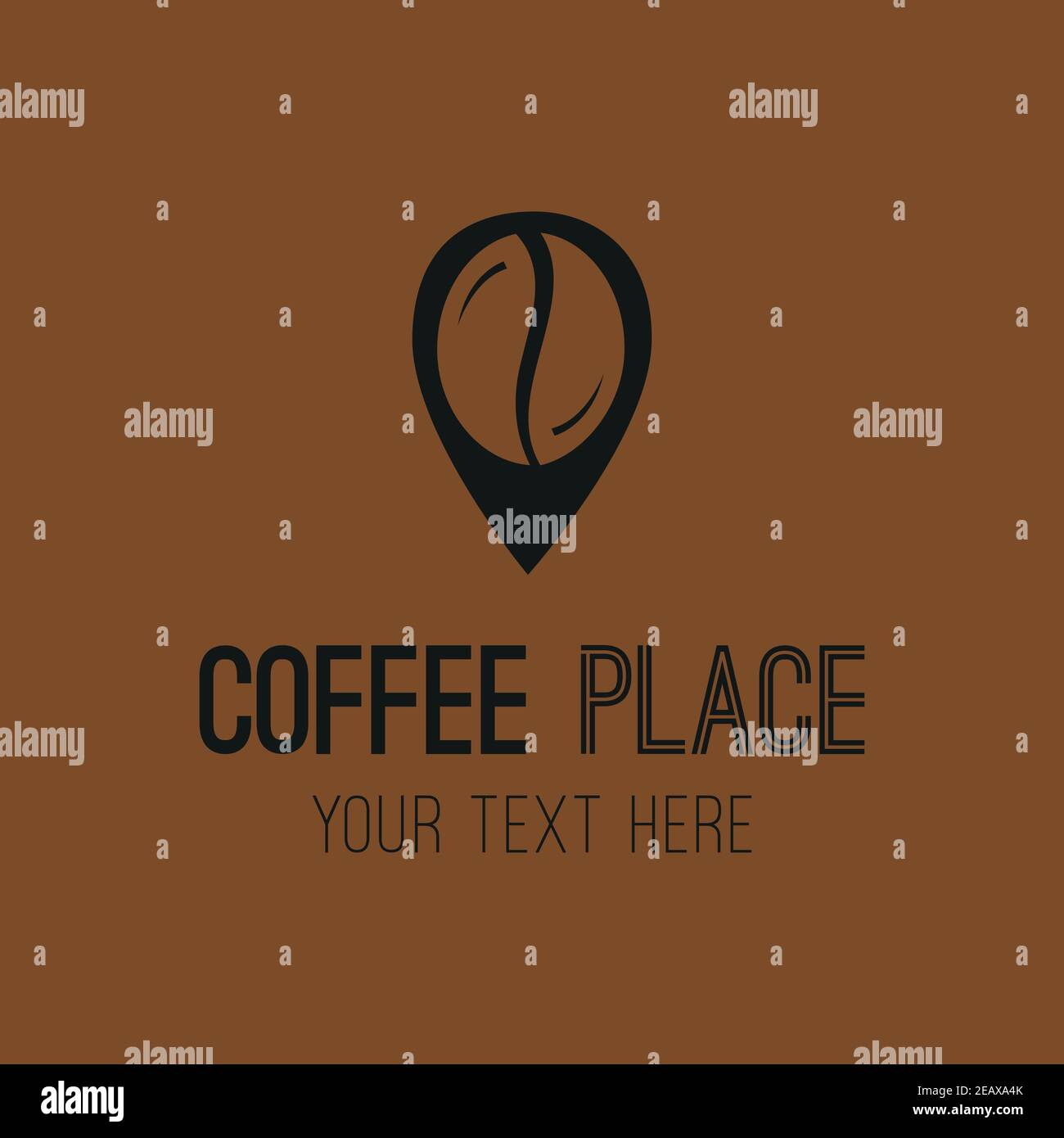 Coffee place vector illustration icon. Cafeteria black graphic place ...