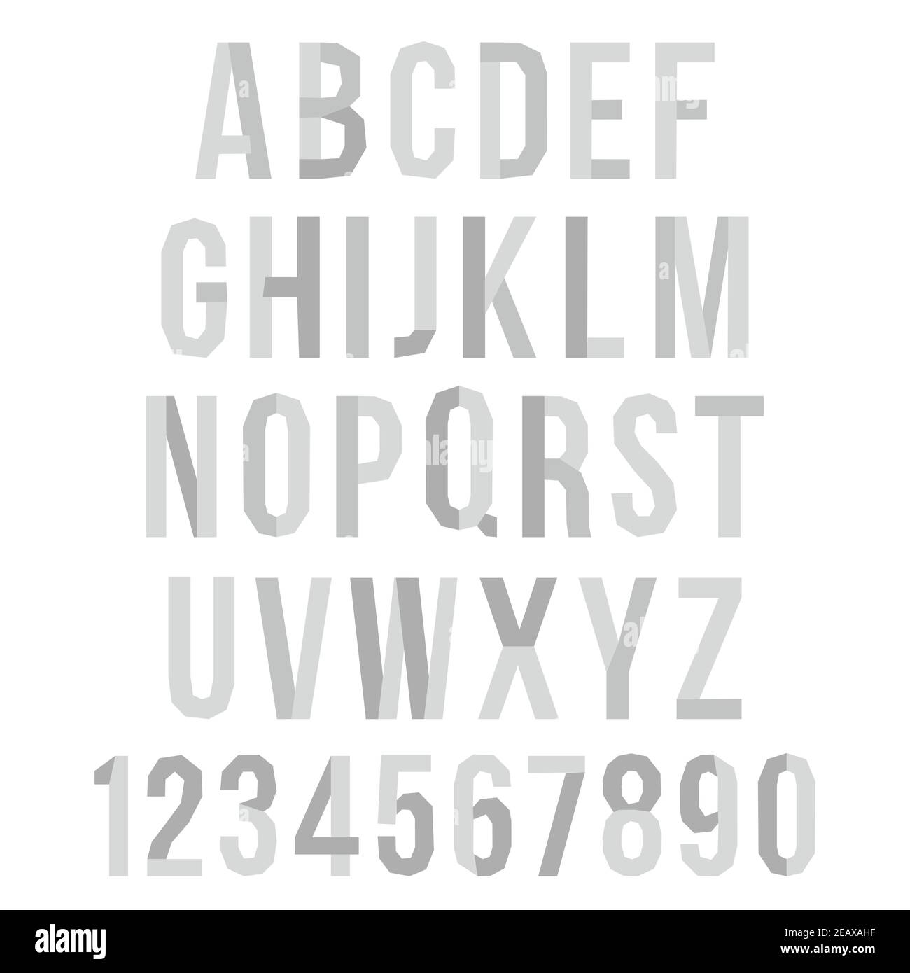 Vector Paper Graphic Alphabet Set Stock Vector Image & Art - Alamy