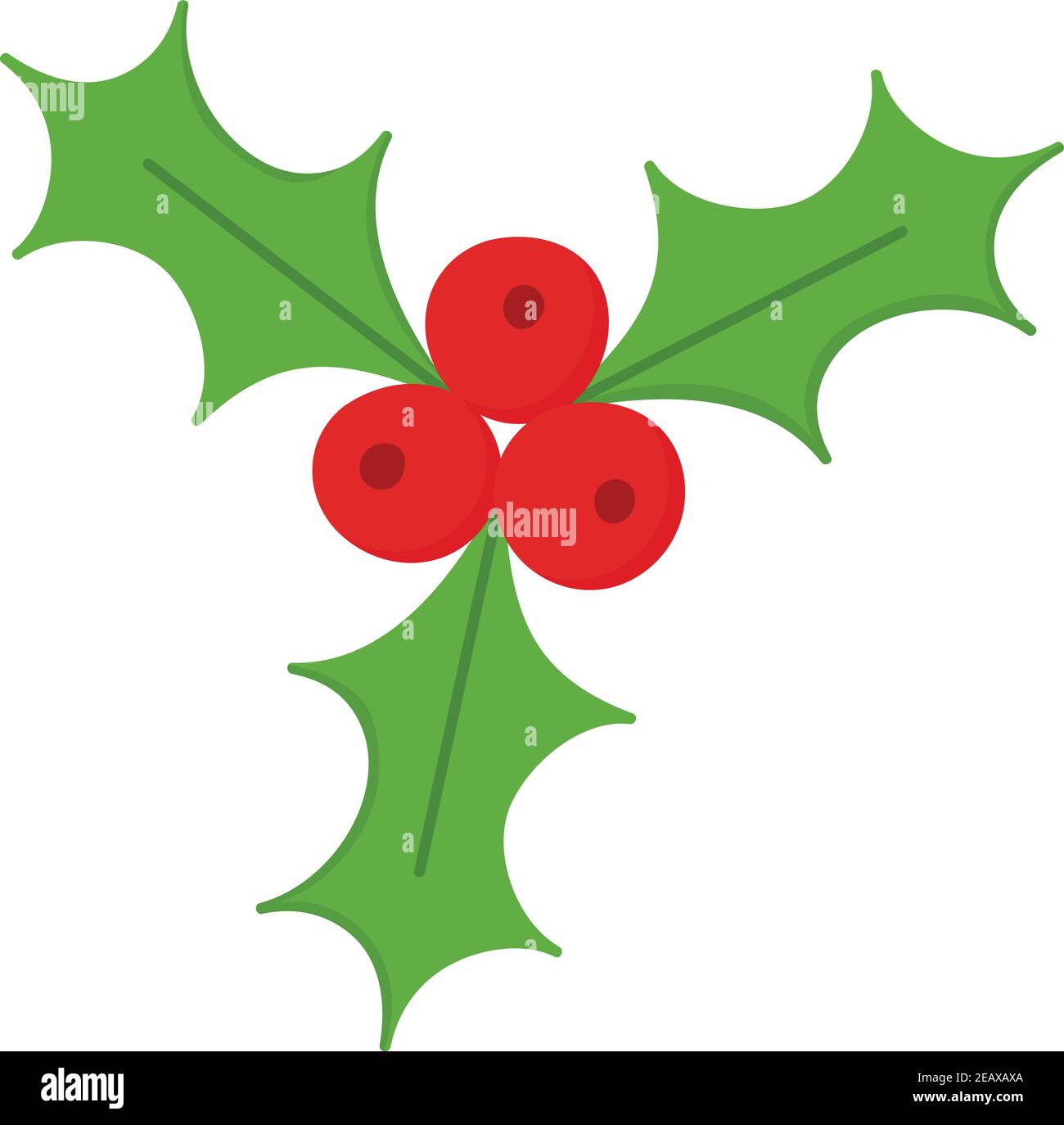 Christmas mistletoe vector illustration icon. Festive, seasonal ...