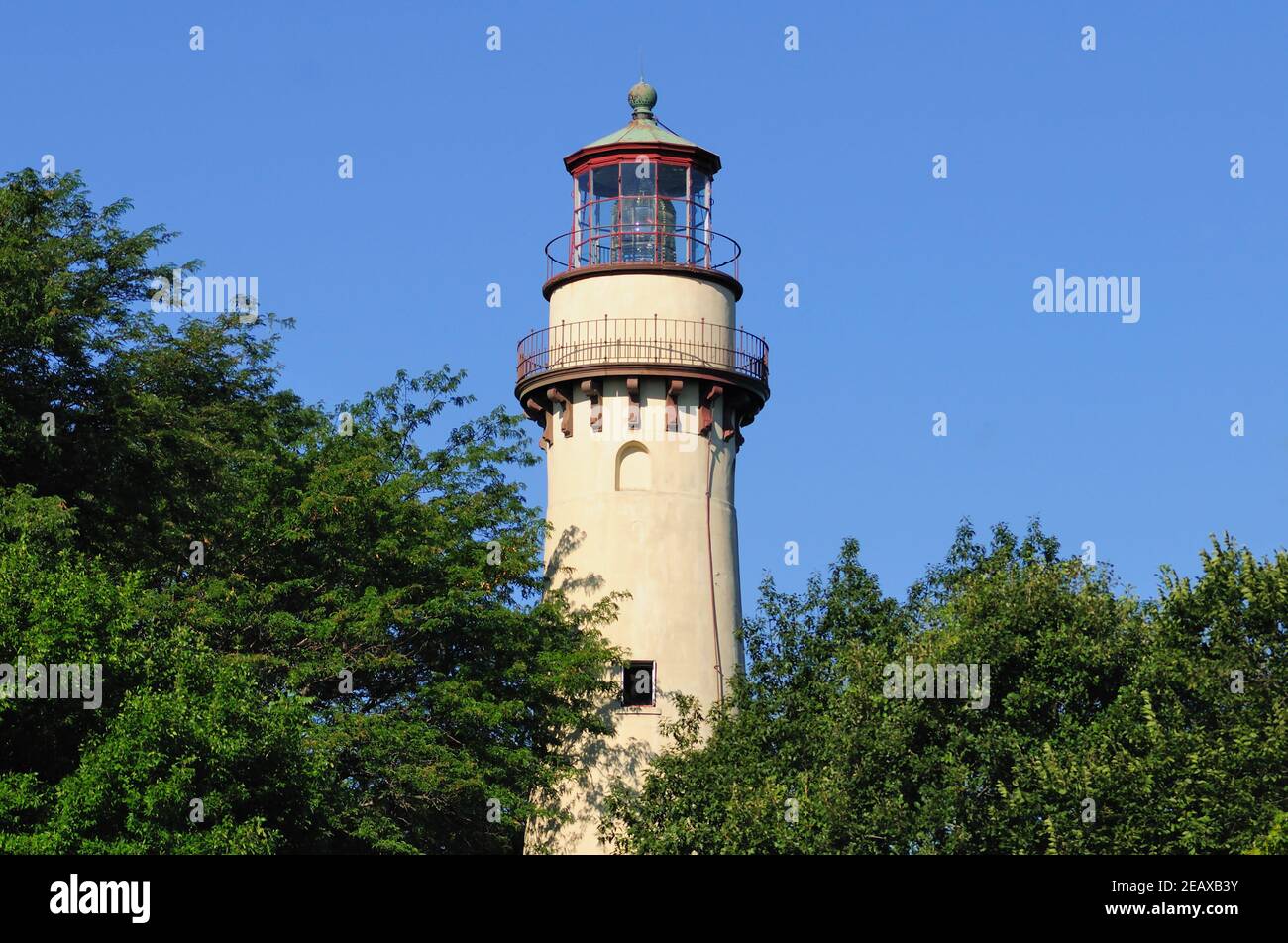 Evanston, Illinois, USA. Grosse Point Lighthouse, built by the US ...