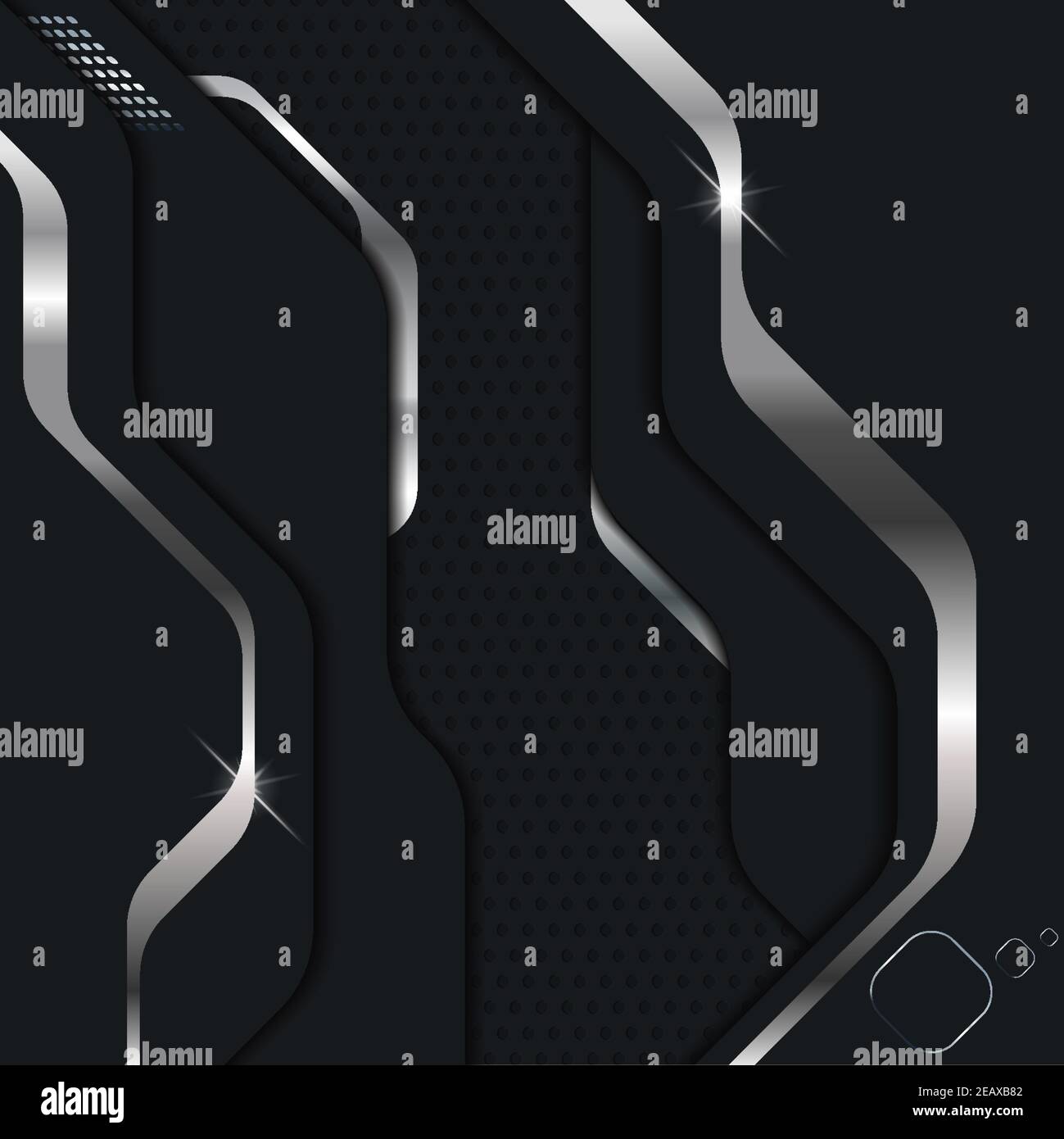 Abstract modern dark metallic background. Sci-fi techno style layered ...