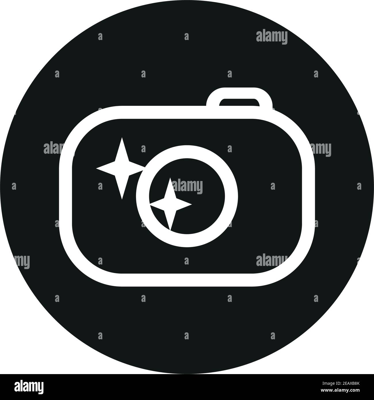 Camera vector illustration graphic outline icon. Photographer simple ...