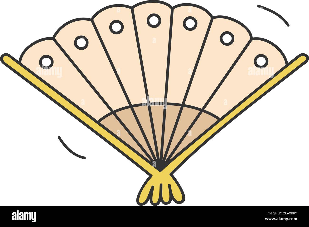 Yellow fan icon in Stock Vector Images - Alamy