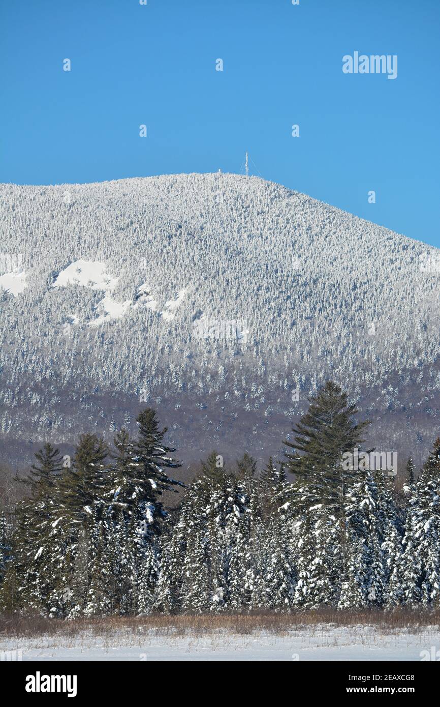 View of the Adirondack Mountains during the Winter in Upstate New York ...