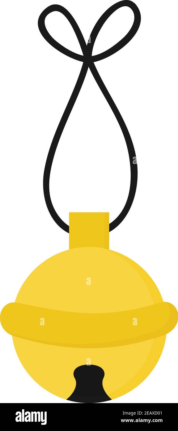 Christmas jingle bell vector illustration icon. Festive, holiday ...