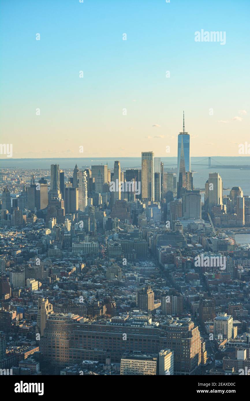View over Manhattan as seen from the Edge observation deck at Hudson ...