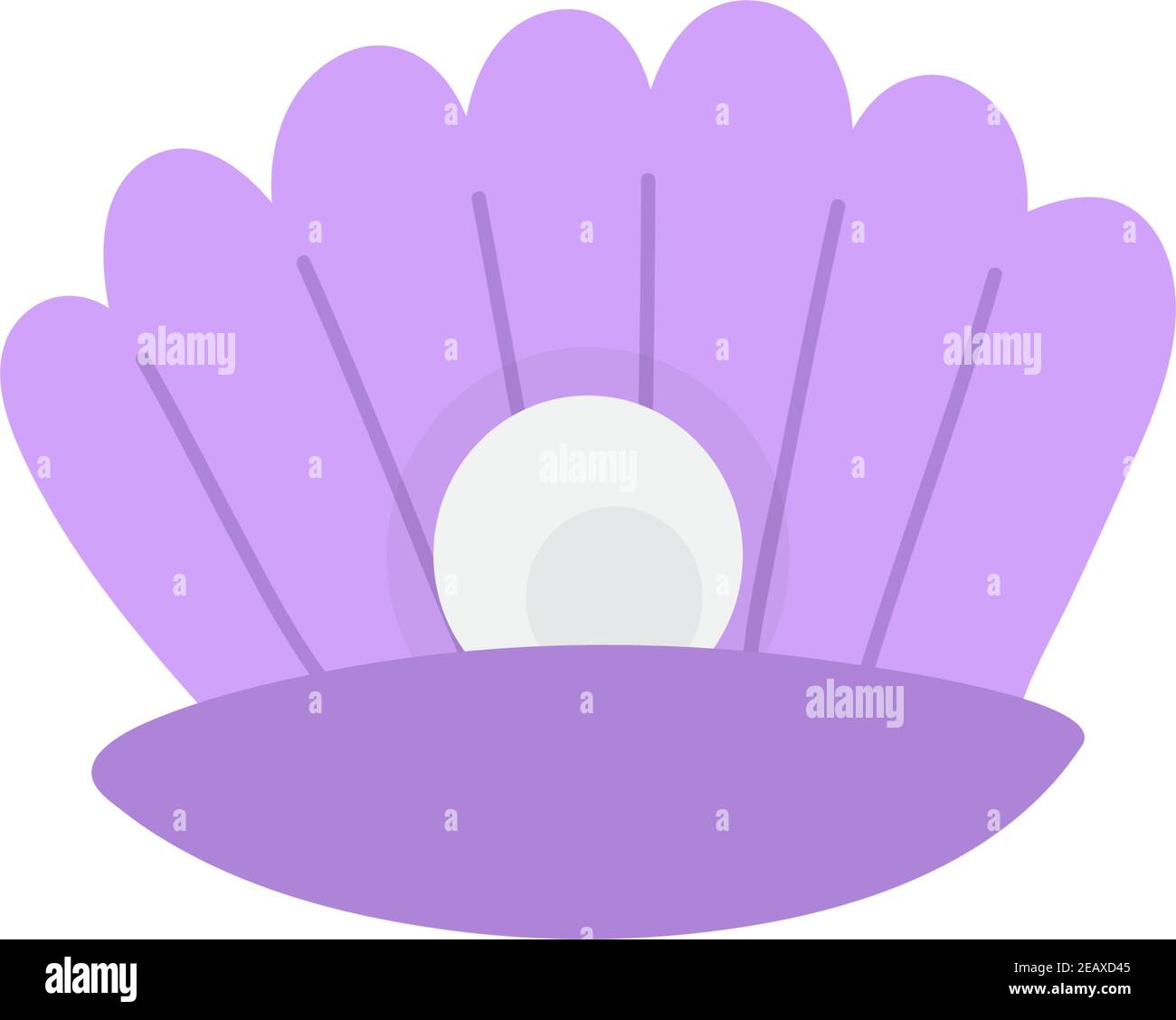 Pearl seashell cute vector illustration. Hand drawn ocean, marine, sea ...