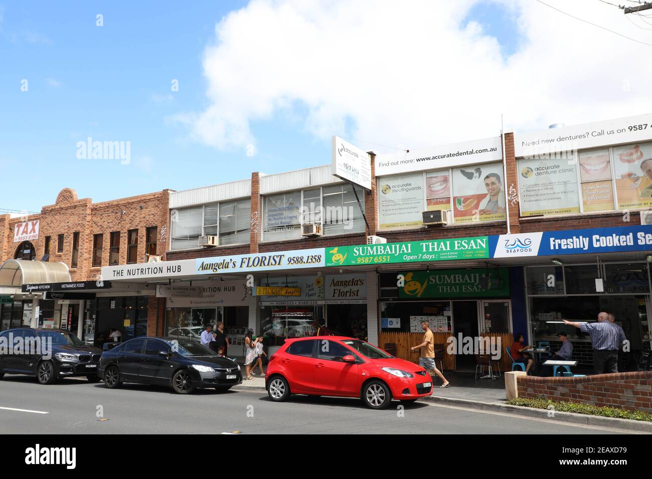Shops on Railway Parade, Kogarah, Sydney, NSW, Australia Stock Photo ...