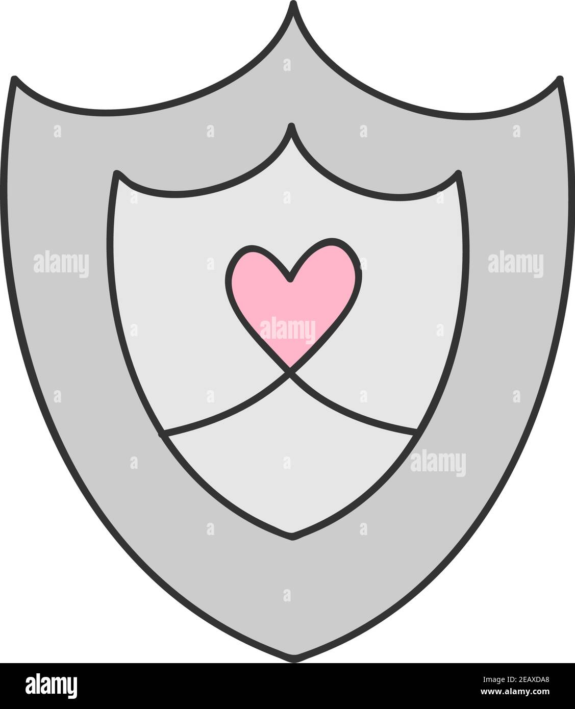 Shield Vector Illustration Cute Knight Armour Armor Shield Fairytale