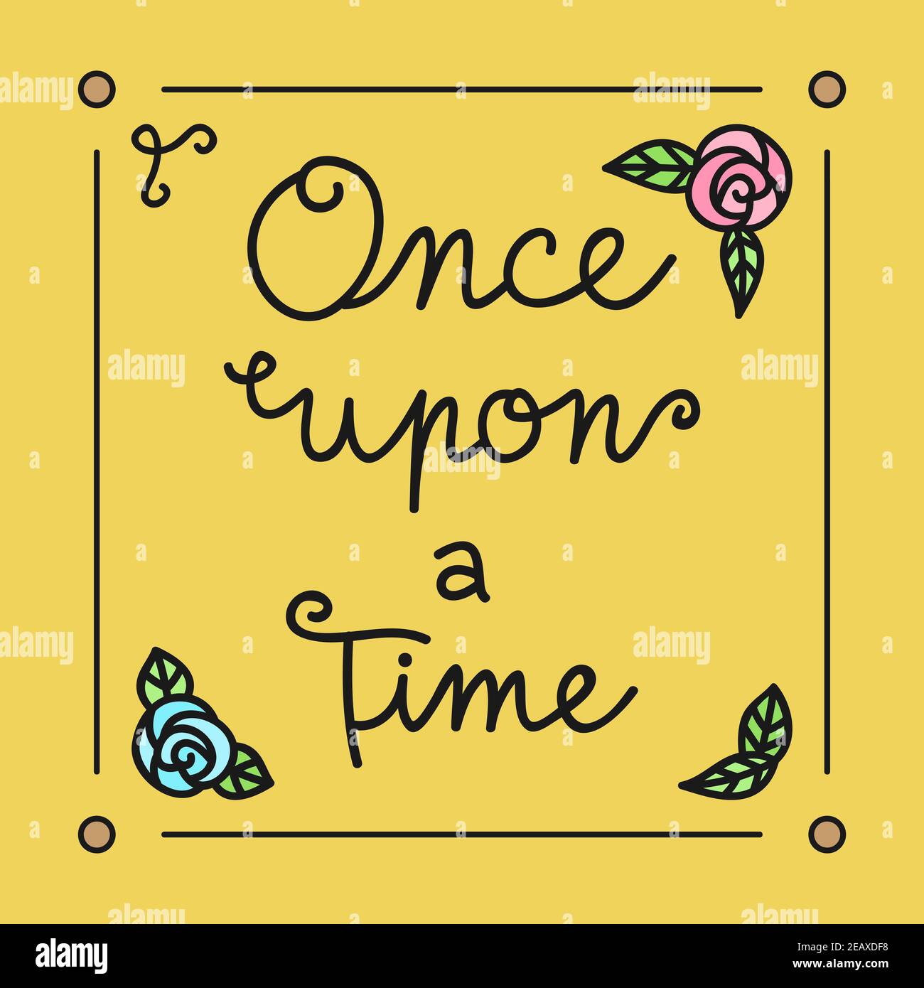 Fairytale storybook front page cover vector Stock Vector Image & Art ...