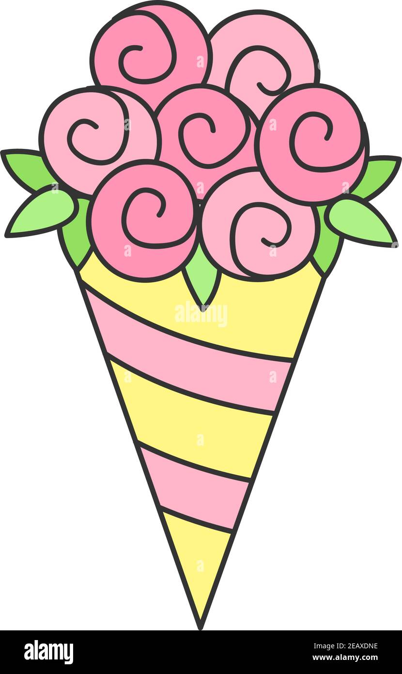 Flower rose bouquet vector illustration Stock Vector Image & Art - Alamy