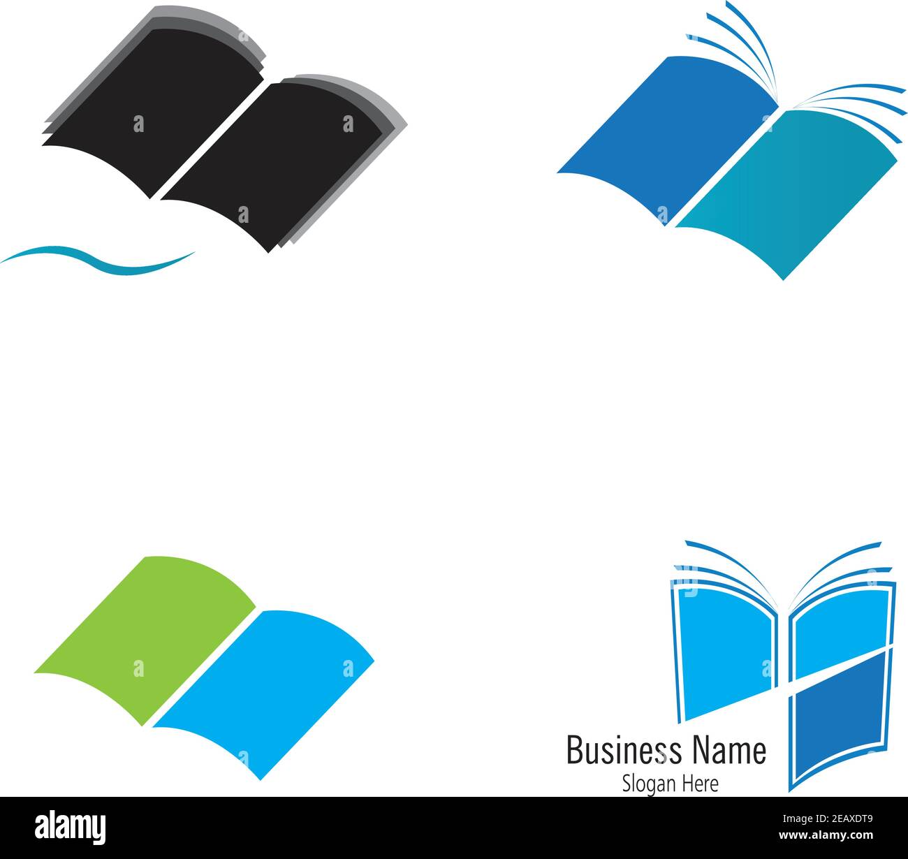book logo and bookstore icon vector design templateBook Logo Template ...