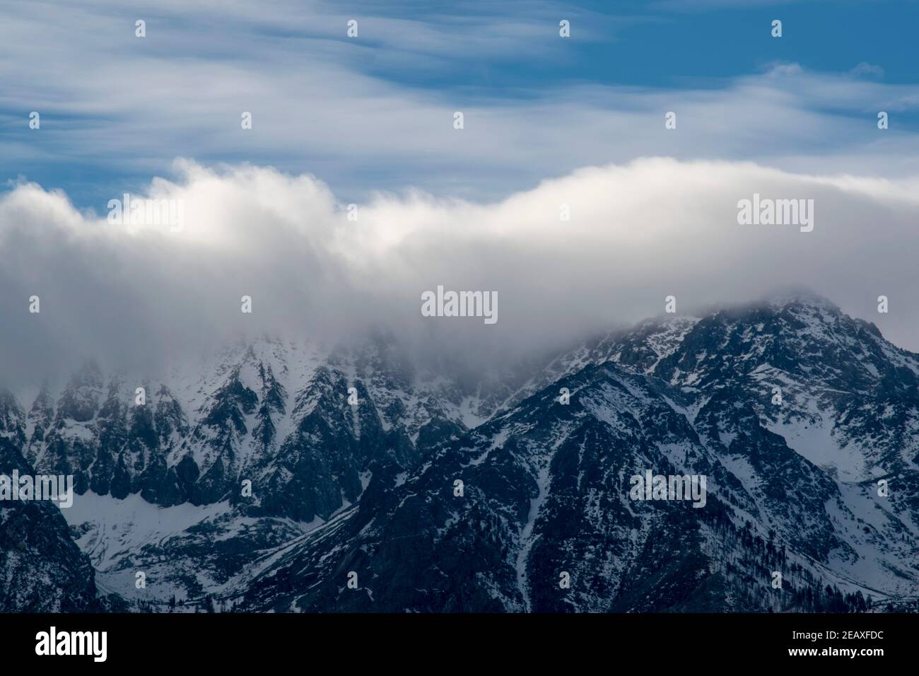 The peaks of the Eastern Sierra in Inyo County, California are massive ...