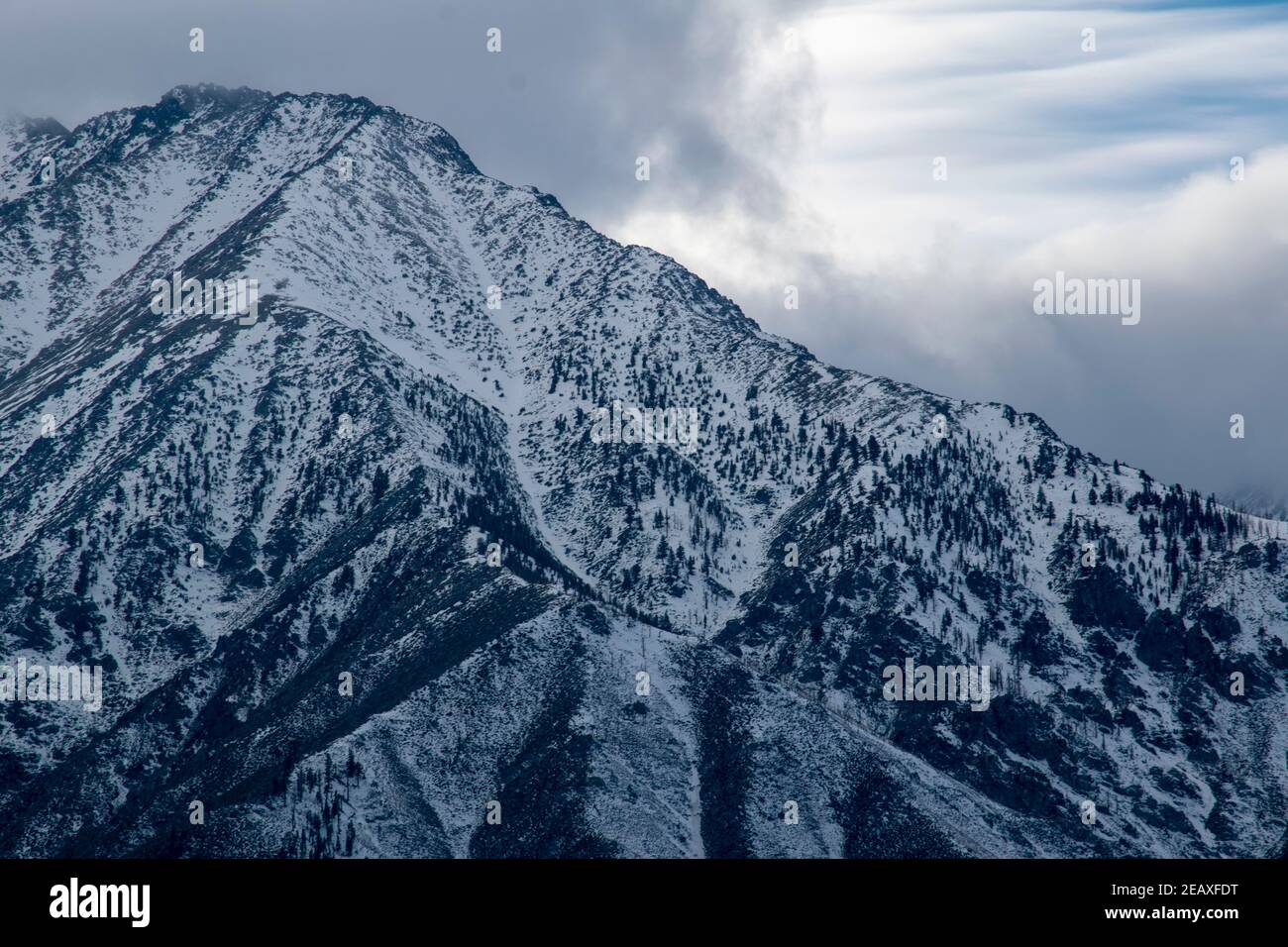The peaks of the Eastern Sierra in Inyo County, California are massive ...