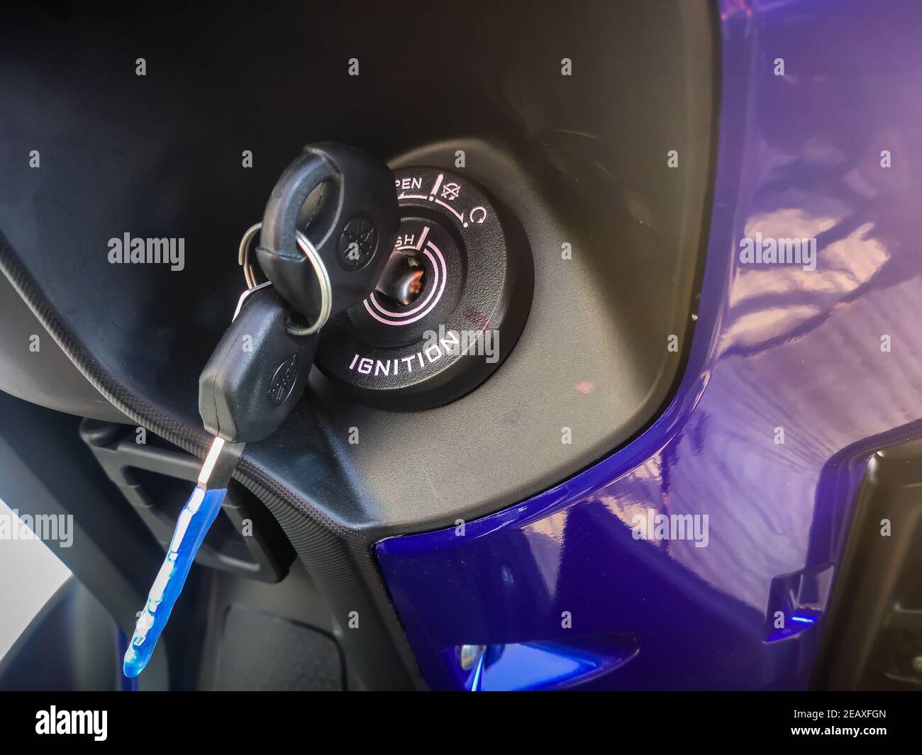 Switch key power control motorcycle .power switch of dirt bike Stock ...