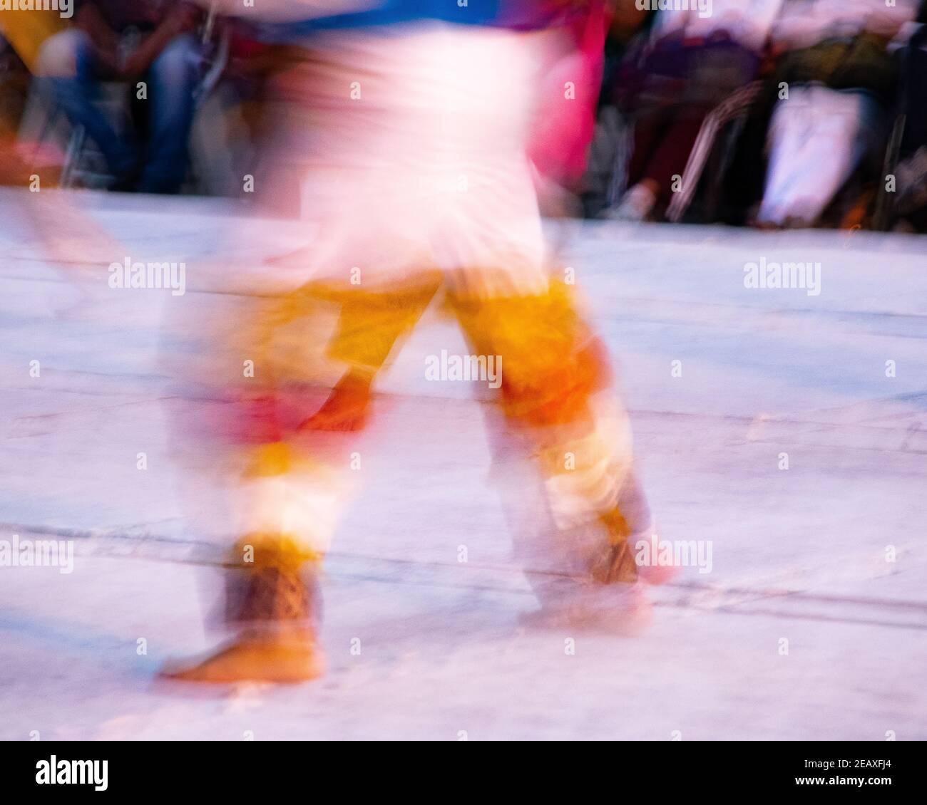 A group of dancers put on an exhibition showcasing various Indigenous ...