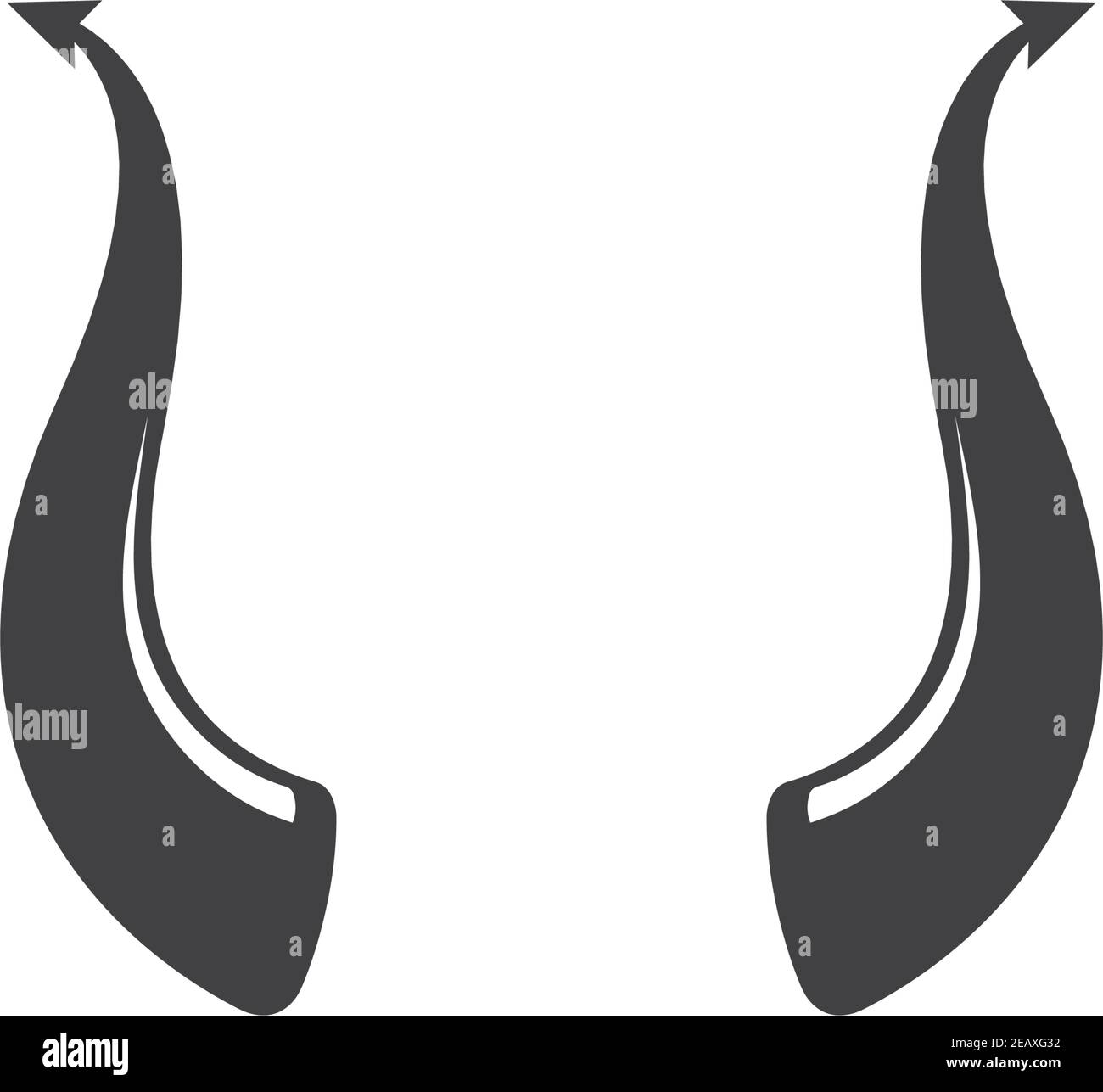 devil horn logo icon vector illustration design template Stock Vector ...