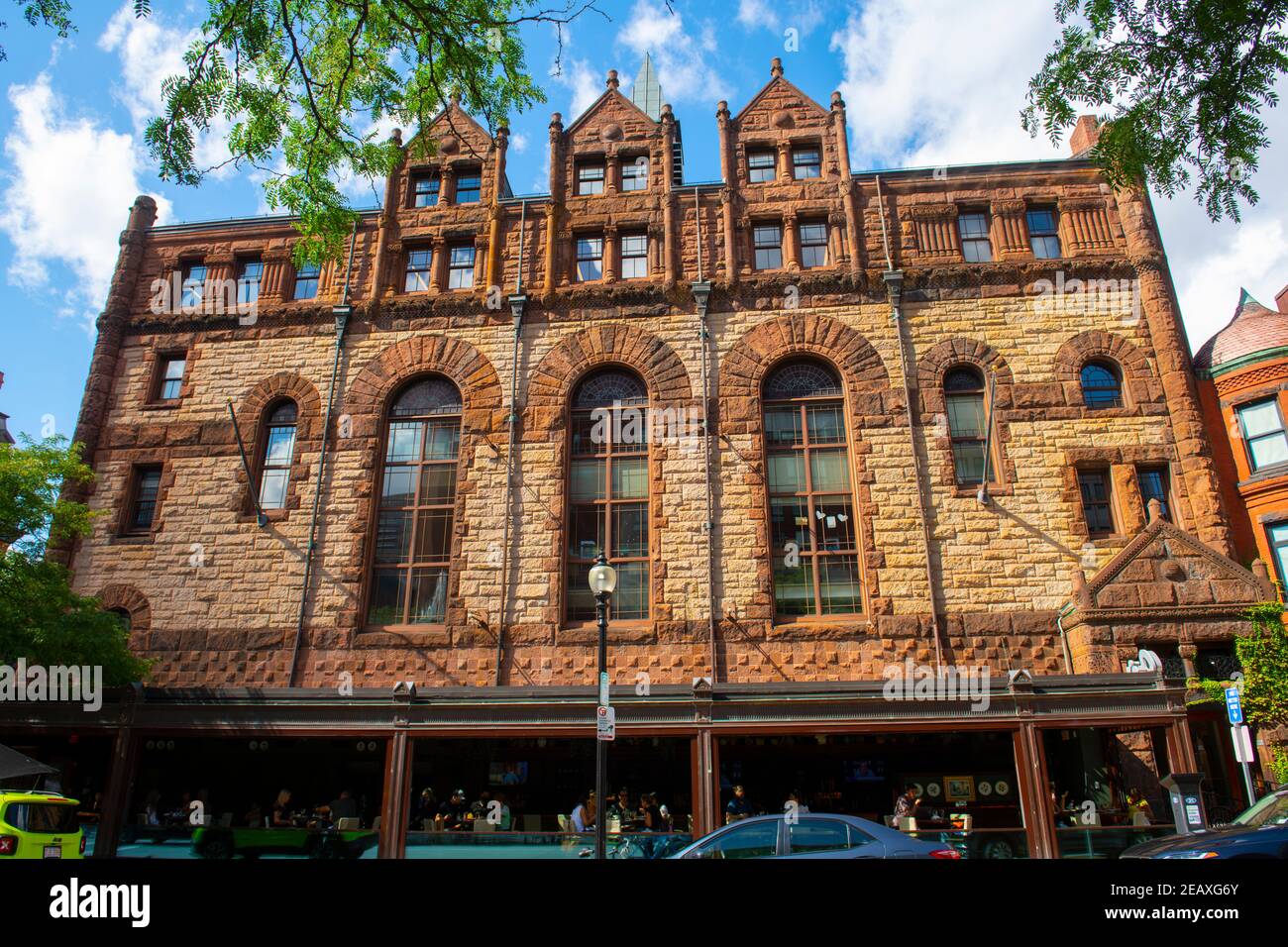 Historic commercial buildings on Newbury Street at Exeter Street in ...