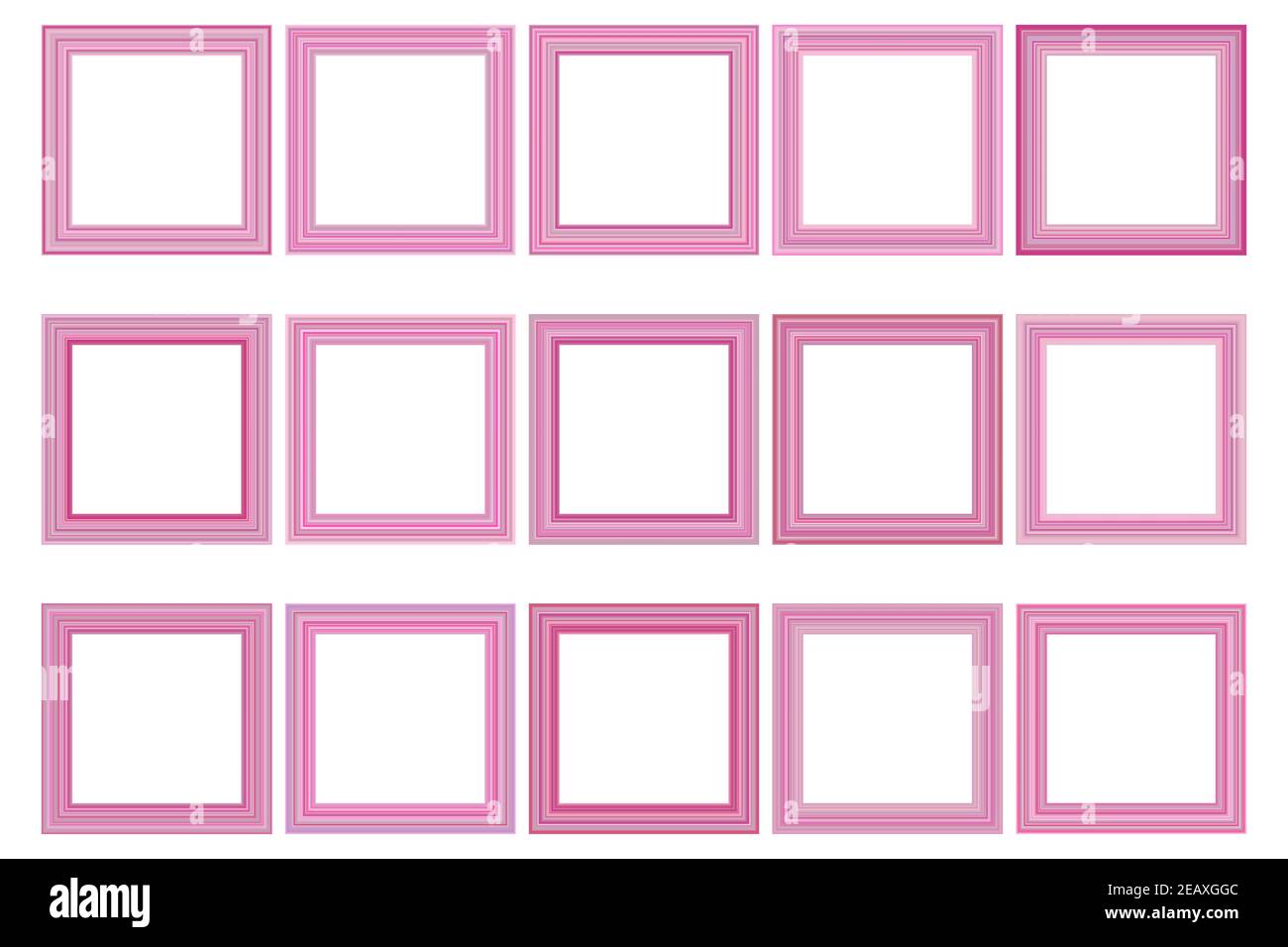 Big set of squared vintage pink frame for your design. Vintage cover ...
